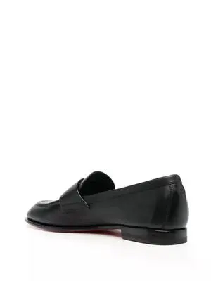 Santoni Penny Leather Loafers