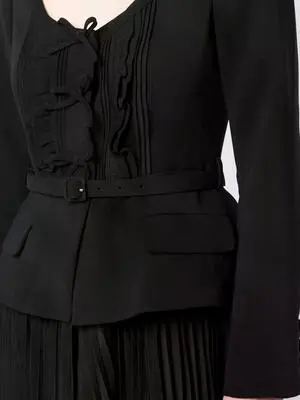 SELF-PORTRAIT Ruched Crepe Midi Dress