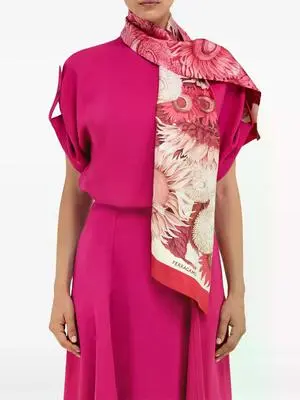 FERRAGAMO Silk Sunflower Print Bandana