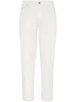 Brunello Cucinelli Mid-rise Straight-leg Trousers - Neutrals