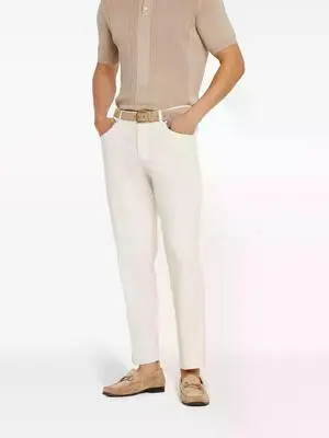 Brunello Cucinelli Mid-rise Straight-leg Trousers - Neutrals
