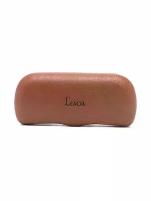 LESCA Icon Round-frame Sunglasses - Brown