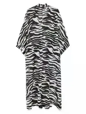 Attico Zebra-print Beach Cover-up