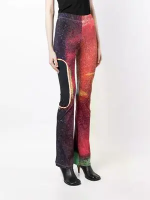 MAISON MARGIELA Abstract-pattern Print Flared Trousers