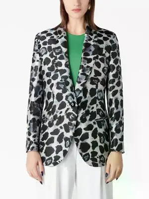 Giorgio Armani Leopard-print Single-breasted Blazer
