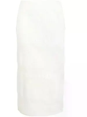 FRAME Crochet-knit Pencil Skirt