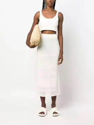 FRAME Crochet-knit Pencil Skirt