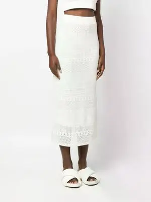 FRAME Crochet-knit Pencil Skirt
