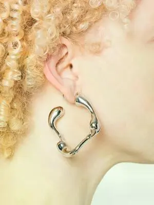 MARIA BLACK Large Splash Single Earring - Silver