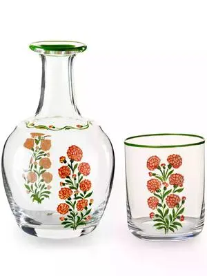 CABANA Murano Glass Bedside Set - Neutrals