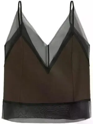 AMI Paris Semi-sheer Sleeveless Top