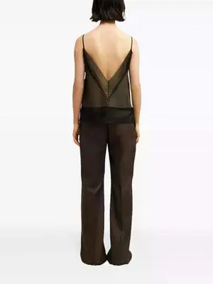 AMI Paris Semi-sheer Sleeveless Top