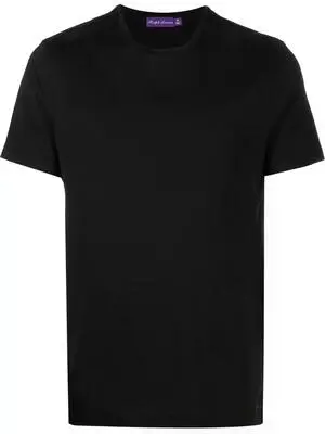 Ralph Lauren Purple Label Script Logo-embroidered Cotton T-shirt - Black