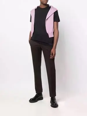 Ralph Lauren Purple Label Script Logo-embroidered Cotton T-shirt - Black