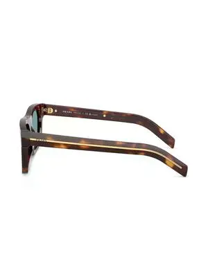 Prada Logo-plaque Sunglasses - Brown