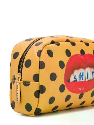 SELETTI Dotted-print Makeup Bag - Yellow