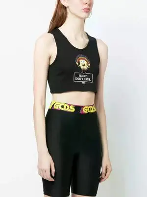 Gcds Graphic-print Cropped Vest