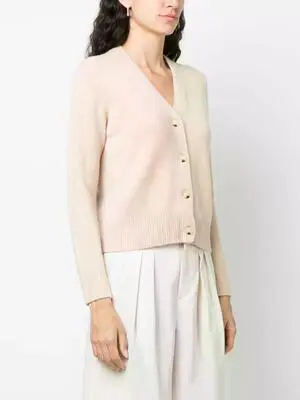 Vince V-neck Cashmere Cardigan - Neutrals