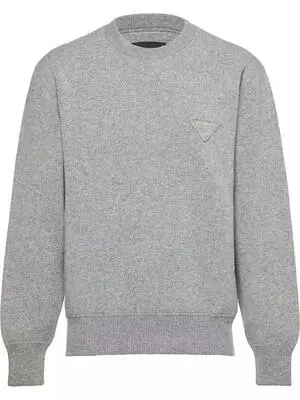 Prada Logo-appliqué Cashmere Sweatshirt