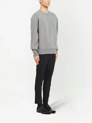 Prada Logo-appliqué Cashmere Sweatshirt