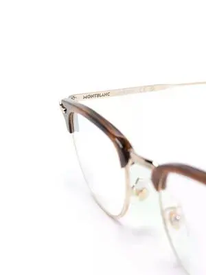 Montblanc Square-frame Glasses - Brown