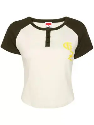 GROUND ZERO Logo-print Ribbed T-shirt