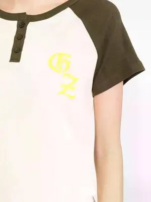 GROUND ZERO Logo-print Ribbed T-shirt