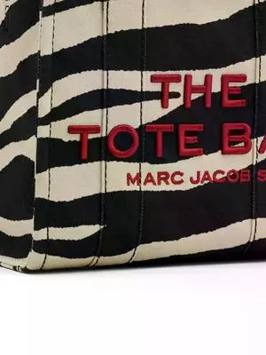 Marc Jacobs Zebra-print Cotton Canvas Tote Bag