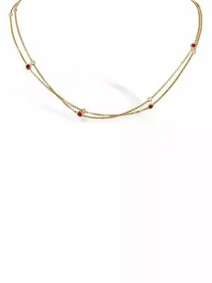 PRAGNELL 18kt Rose Gold Ruby And Diamond Sundance Necklace - Pink