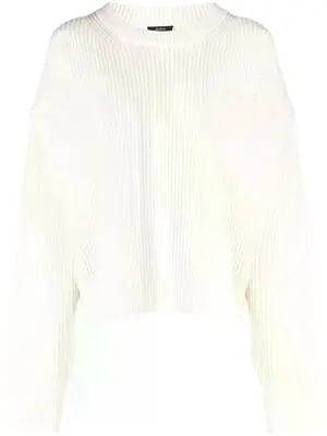 JOSEPH Round-neck Knitted Jumper - Neutrals