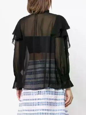 Shiatzy Chen See-through Silk Shirt