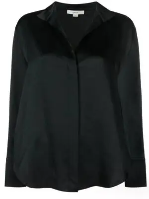 Vince Long-sleeved Silk Shirt