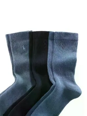 Polo Ralph Lauren Ribbed Logo Socks - Blue