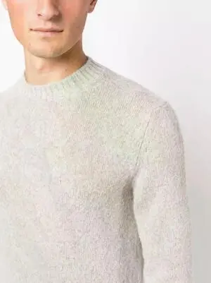 Fedeli Long-sleeve Crew-neck Jumper - Neutrals