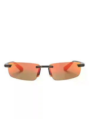 Maui Jim Polarized Rectangle-frame Sunglasses - Black