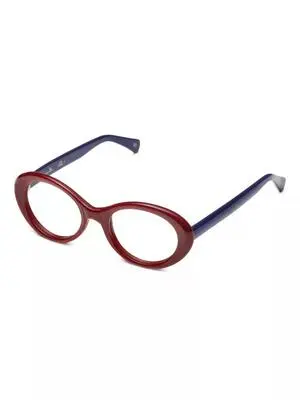 Kàdor Round-frame Glasses - Red