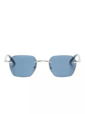 Montblanc Rimless Square Sunglasses Blue