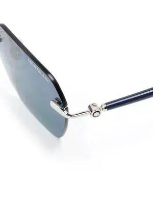 Montblanc Rimless Square Sunglasses - Blue