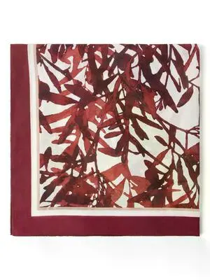 Brunello Cucinelli Floral-print Scarf - Red