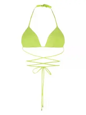 SELF-PORTRAIT Crystal Embellished Triangle Strappy Bikini Top