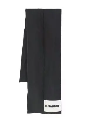 JIL SANDER Down Padded Scarf - Black