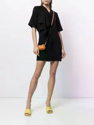 Off-White Short-sleeve Backless Dress