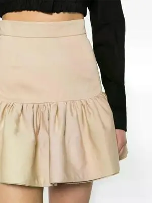 PATOU Ruffled Cotton Miniskirt