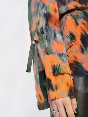 Off-White Graphic-print Silk Blouse