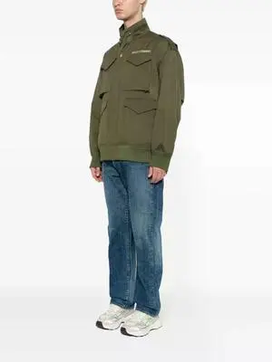MASTERMIND WORLD Logo-print Zip Detail Jacket - Green