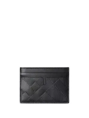 Burberry Embossed Check Card Case