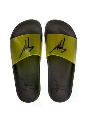 GIUSEPPE ZANOTTI Brett Vinyl Slides - Yellow