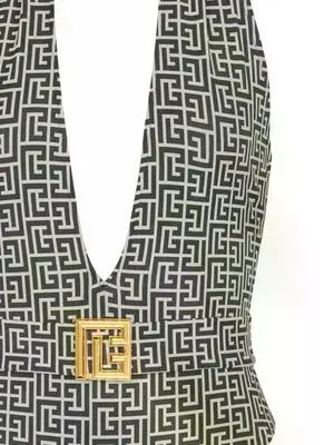 Balmain Labyrinth-print Swimsuit