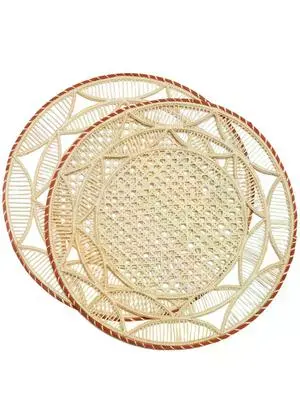 La DoubleJ Round Raffia Placemat - Neutrals