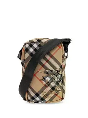 Burberry Check-pattern Messenger Bag - Neutrals